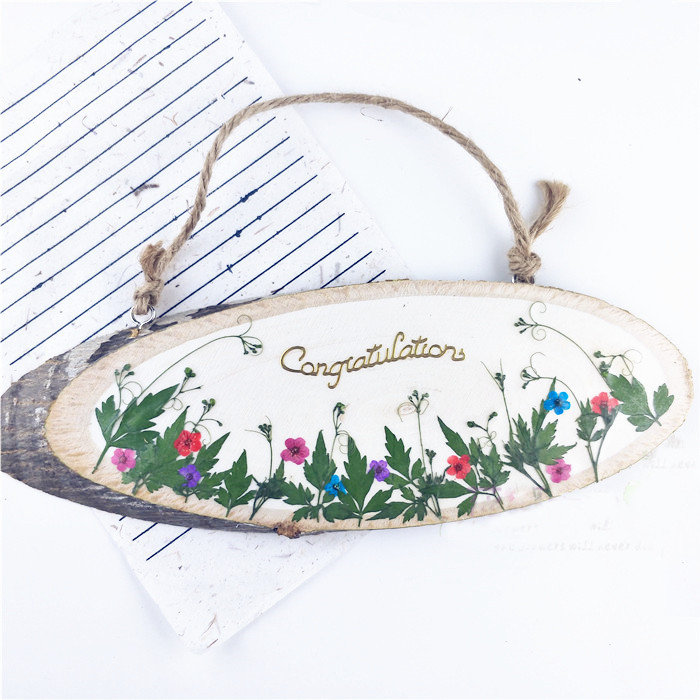 Door Hanger Material Pressing Large Flowers , Pressed Wildflowers For Restaurant