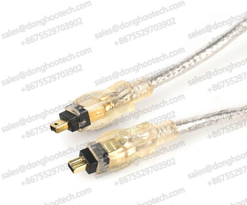 Beige High Speed IEEE 1394 Firewire Cable 4 Pin to 4P AV Audio Vedio Cables 400 Mbps