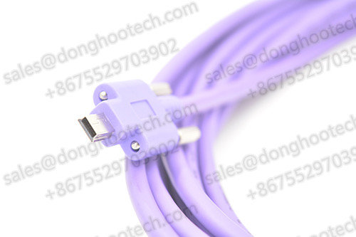 USB2.0 Data Cable Drag Chain Shield  USB Camera cable with M2  Screw Locking
