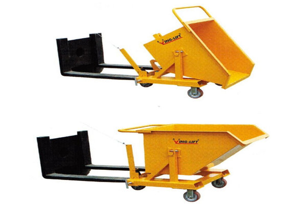 Portable Steel Hoppers Forklift Tipping Skips Auto Release Function