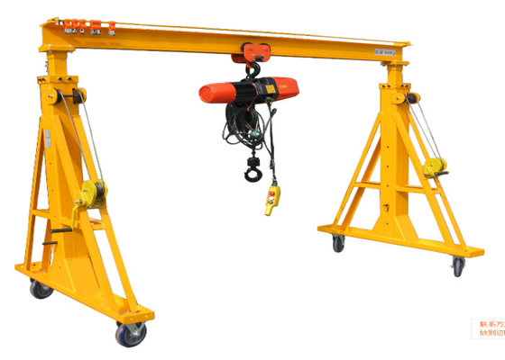 Portable Industrial Lifting Equipment Steel Gantry Cranes Height Adjustable 200mm