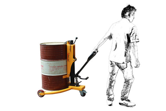 U - Shaped Base Pedal Hydraulic Drum Carrier 350KG / Drum Handling Equipment