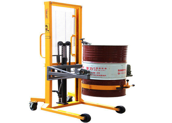 450KG Steel Construction Hydraulic Drum Dumper Equipment  , 1500mm Lifting Height