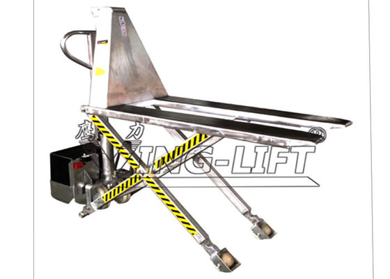 Stainless Scissor Lift  Truck Material Handler Equipment , Height  85mm -  800mm