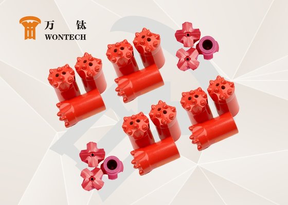 High Rigid Drill Rod And Hammer Taper Button Bit Low Carbon Steel Material