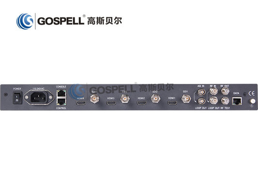 DTV Modulator MPEG-4 AVC SD / HD / FHD Encoder Multi Channel QAM Modulator