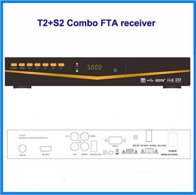 FTA Sunplus1505 Solution HD DVB S2 DVB T2 Combo Receiver PowerVU / DRE Tricolor