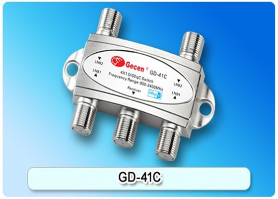 TV Box DVB Accessories Gecen 4 in 1 Satellite DiSEqC Switch GD-41C for Satellite Receiver