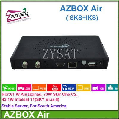 High Definition Azsky SK4 Slim TV Satellite Receiver For Brazil Watch 70W 30W