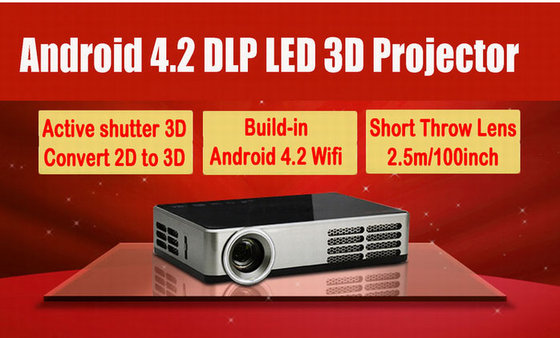 Full HD Wireless Home Cinema Android Smart Projector Protable MINI DLP Digital 3D Android Proyector