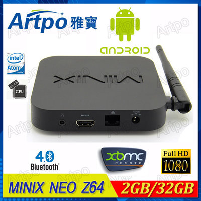 MINIX NEO Z64 Android4.4 Intel Atom TV BOX Z3735F Quad Core 2G/32G 1080P
