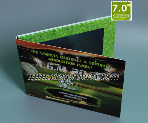 Fashionable customized 7 inch LCD video advertising brochure
