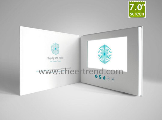 Fashionable customized 7 inch LCD video advertising brochure