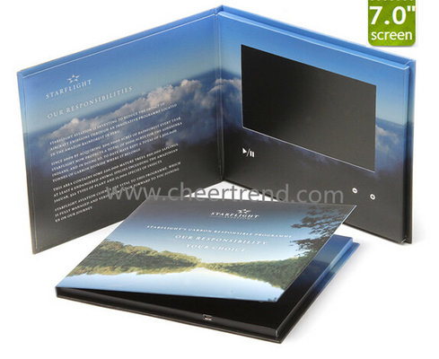 Fashionable customized 7 inch LCD video advertising brochure