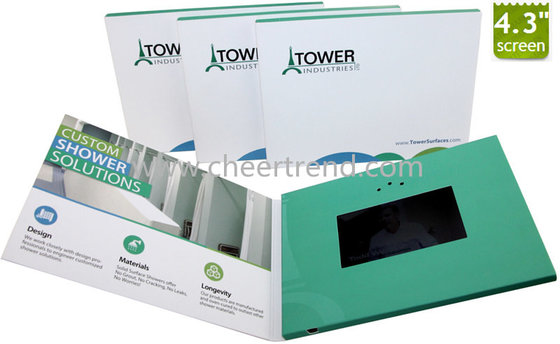 Factory favorable price 4.3 inches TFT LCD video brochure,video greeting card