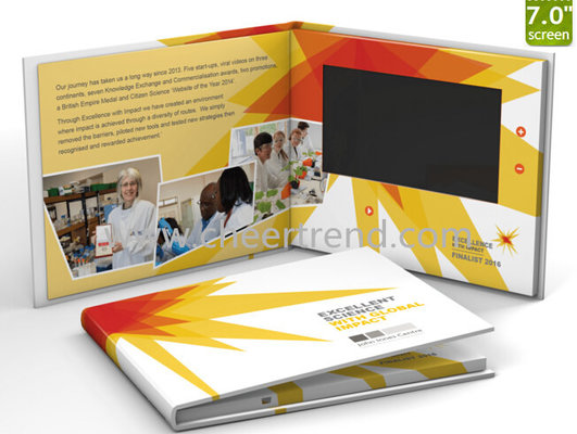 Customized printing 7inch lcd screen video brochure / lcd paper Video Brochure for advertising