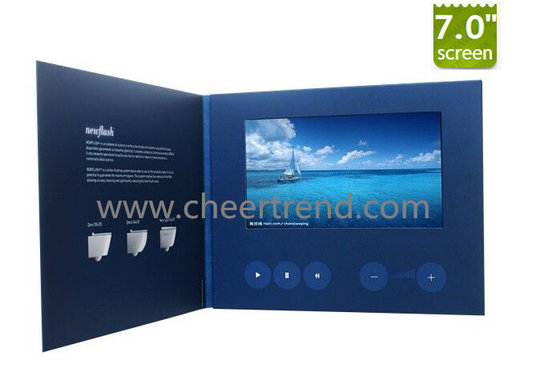 2017 Popular 7 inch LCD video greeting brochure card with touch screen