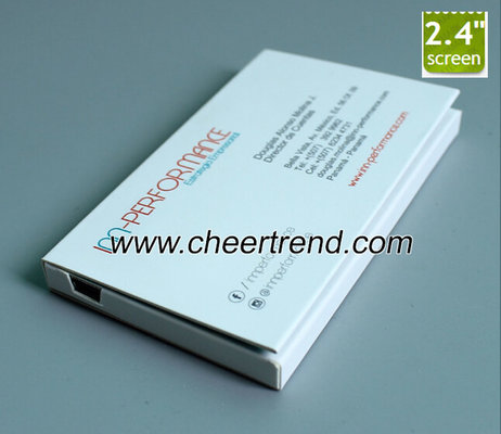 Promotional OEM 2.4 inch business card video brochure with mini USB