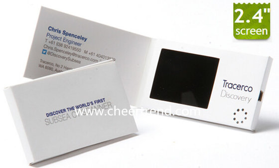Promotional OEM 2.4 inch business card video brochure with mini USB