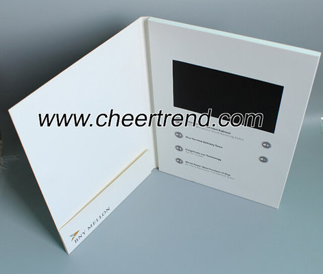 2017 Hot Product Customized CMYK Printing A4 size 4.3 inch 7 inch Lcd Video Brochure card with pocket design