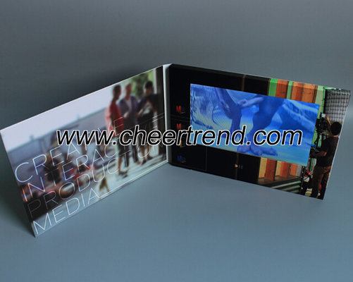 Factory high quality customized promotional A5 Size 7" lcd video brochure / video greeting card