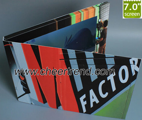 Factory high quality customized promotional A5 Size 7" lcd video brochure / video greeting card