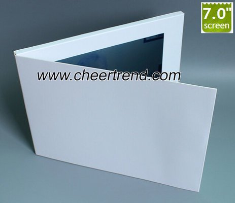 2017 newest customized blank white printing video brochure 7 inch video book business card lcd with best price