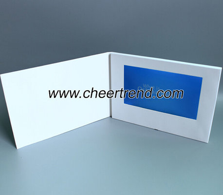 2017 newest customized blank white printing video brochure 7 inch video book business card lcd with best price