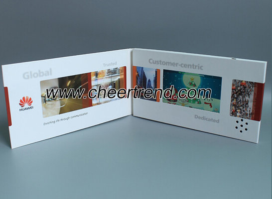 Huawei Customized 4.3 inch TFT LCD Soft Cover Video Brochure / Video Booklet/ Video Greeting card