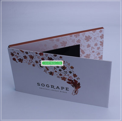 Whosale price 4.3 inch lcd screen video brochure / video greeting card with 128M memory for gifts,promotion,marketing
