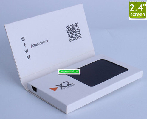 2017 Fashional 2.4 inch lcd video business greeting card / video brochure for advertising, business gift
