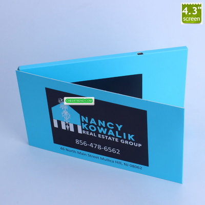 High quality Arts and Crafts 4.3 inch LCD Color Screen Video Brochures With 128Mb memory