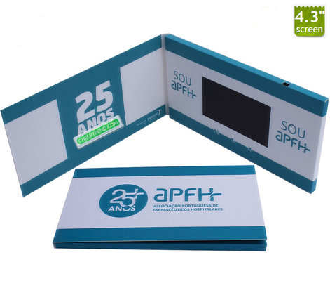 Beautiful Customized 4.3 inch TFT LCD Soft Cover Video Brochure/Video Booklet/Video Greeting Card