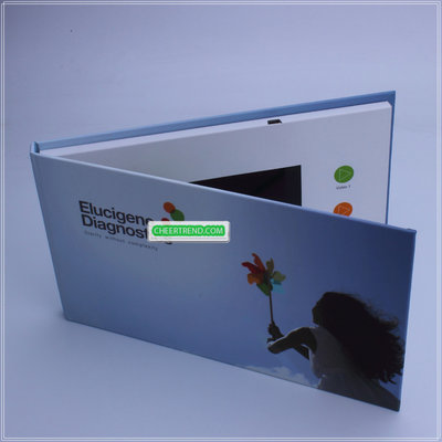 2017 color printing hardcover brochure 4.3 inch TFT lcd video greeting card, lcd video cards, video brochure card ad
