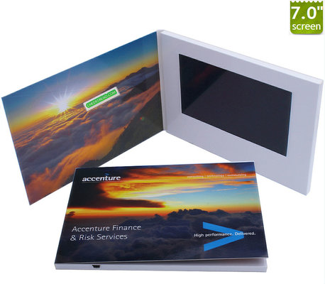 Factory supply 7 inch customized video brochure/video greeting card with lcd screen for business