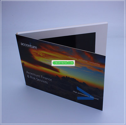 Factory supply 7 inch customized video brochure/video greeting card with lcd screen for business