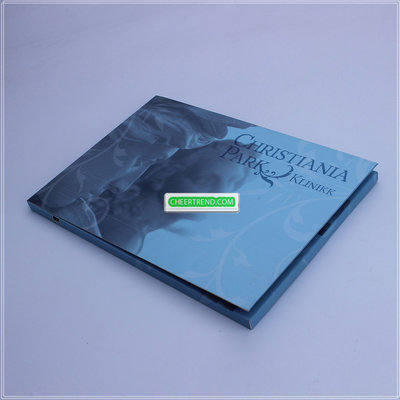 Customized 7 inch paper business brochure lcd greeting card video brochure with built in memory 256Mb-16GB for christmas