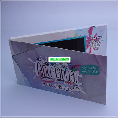 2017 Super slim TFT LCD video screen brochure module 5 inch video greeting card for christmas gifts