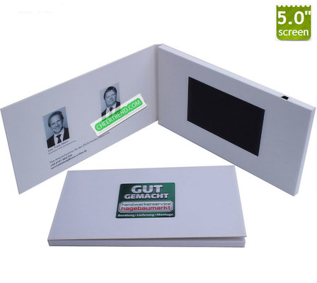 Handmade Business Gift 5 inch LCD Player Video Marketing Brochure Greeting Card in color Print