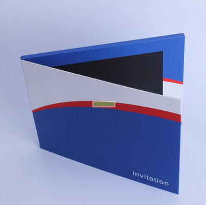 School Solution customized 7 inch video brochure, video book and video card for invitation,advertising or promotion