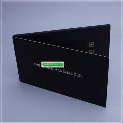 New Black printing Advertising 4.3 inch LCD video brochure / video greeting card for business