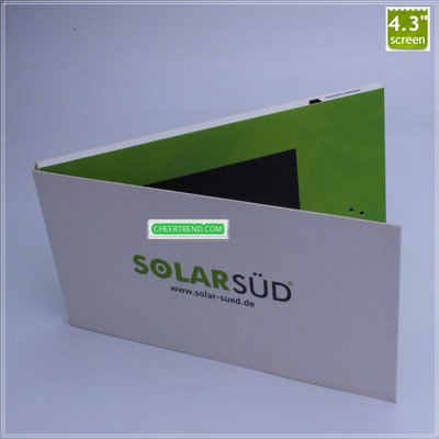 Factory high quality design 4.3 inch lcd video brochure card for gift promotion invitation video card