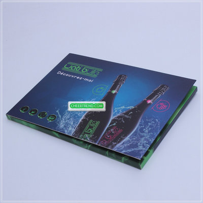 Luxury design 4.3inch lcd video player brochure pop\video brochure card