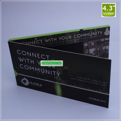 4.3inch Display flexible Lcd video brochure card / video book/video mailer