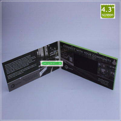 Customize 4.3" inch LCD screen video book 128MB battery operated Video Greeting Card