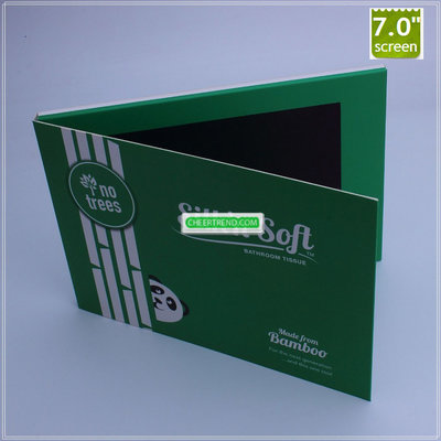 Promotional 7" advertising video book/video brochure/video greeting card