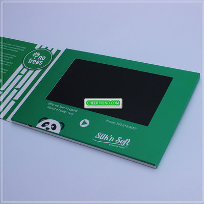 Promotional 7" advertising video book/video brochure/video greeting card