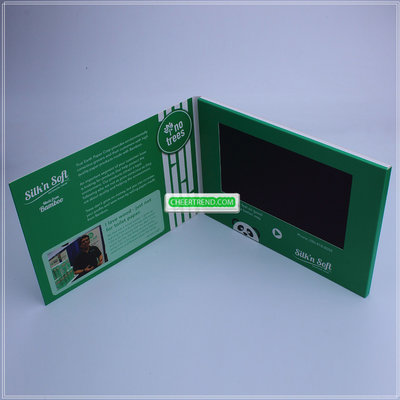 custom artwork 7 inch LCD video booklet/LCD video invitation card/LCD video book