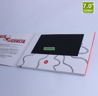 Custmize A4 & A5 book size 7" tft screen video greeting card