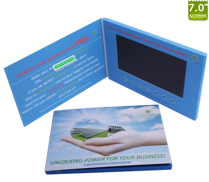Full color print design 4.3'' 5'' 7 inch digital video brochure with Factory cheapest price for promotion